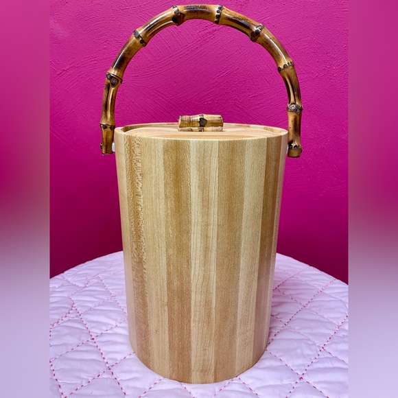 Dining | Vintage Bamboo Ice Bucket | Poshmark